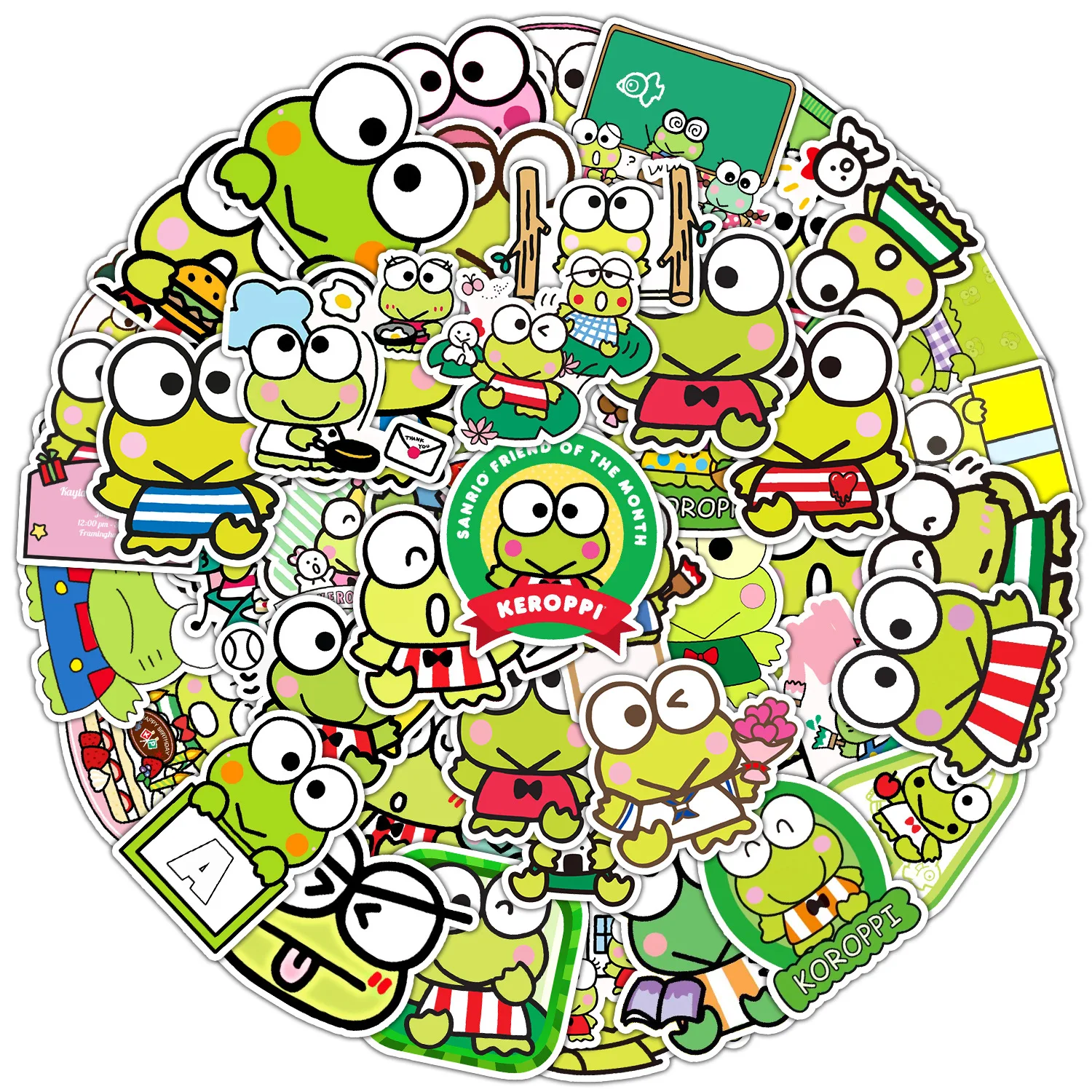 Kero Kero Keroppi DIY Graffiti Stickers - Waterproof & Customizable