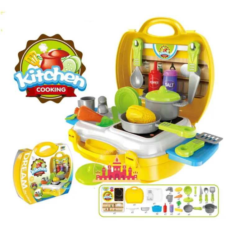 Mini Cooking Toys Kids Plastic Kitchen Set Toy With Accessories For ...