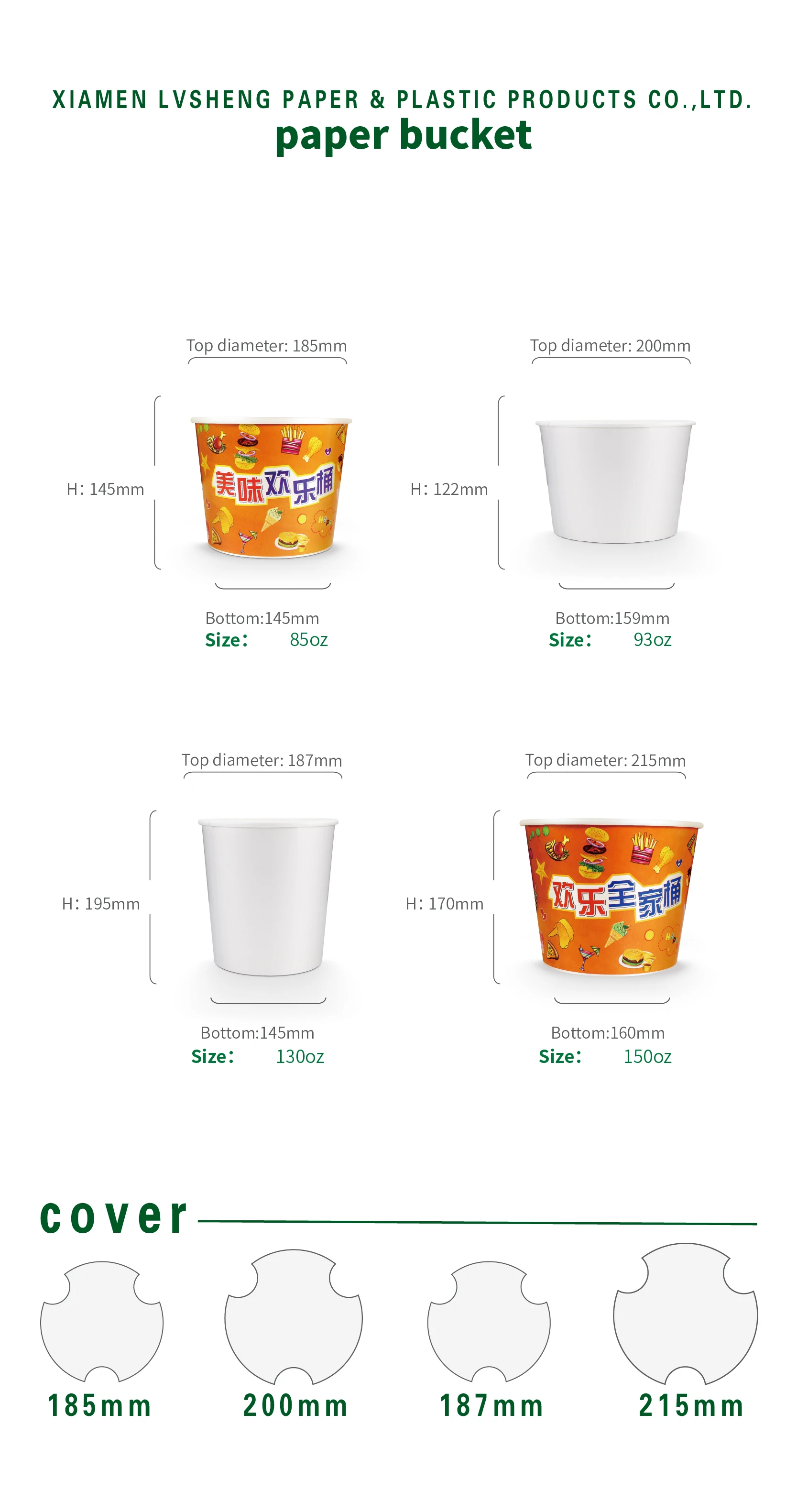 KFC Fried Chicken Paper Buckets - Disposable & Greaseproof