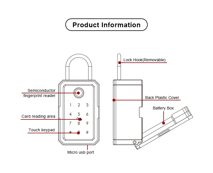 Outdoor Wall Mount Smart Key Safe Box - Secure & Convenient