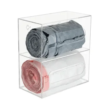 Modern Wall Mounted Transparent Acrylic Trash Bag Organizer Acrylic ...