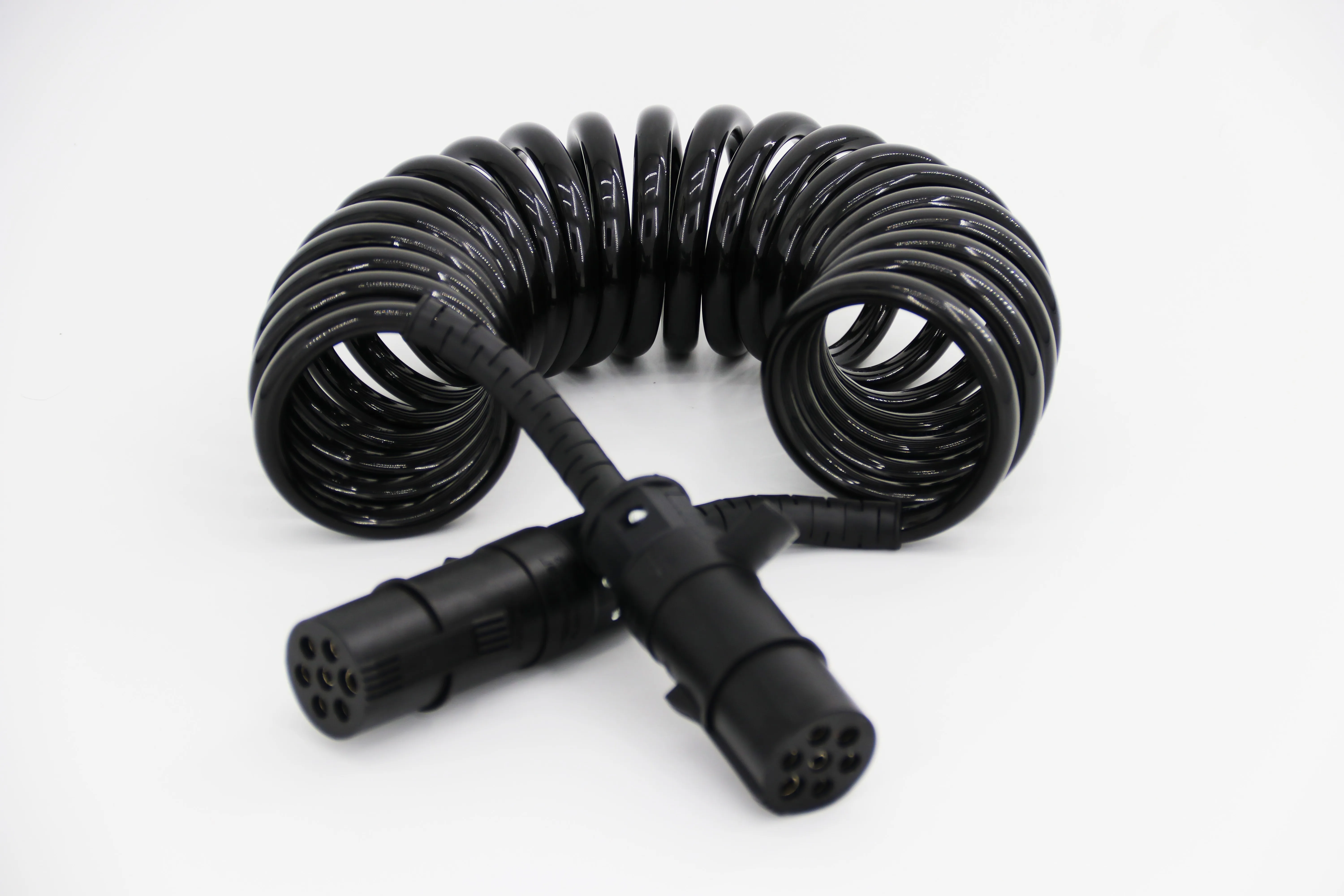 Truck Trailer Wire - 7-Core Electrical Cable with Spring Guard