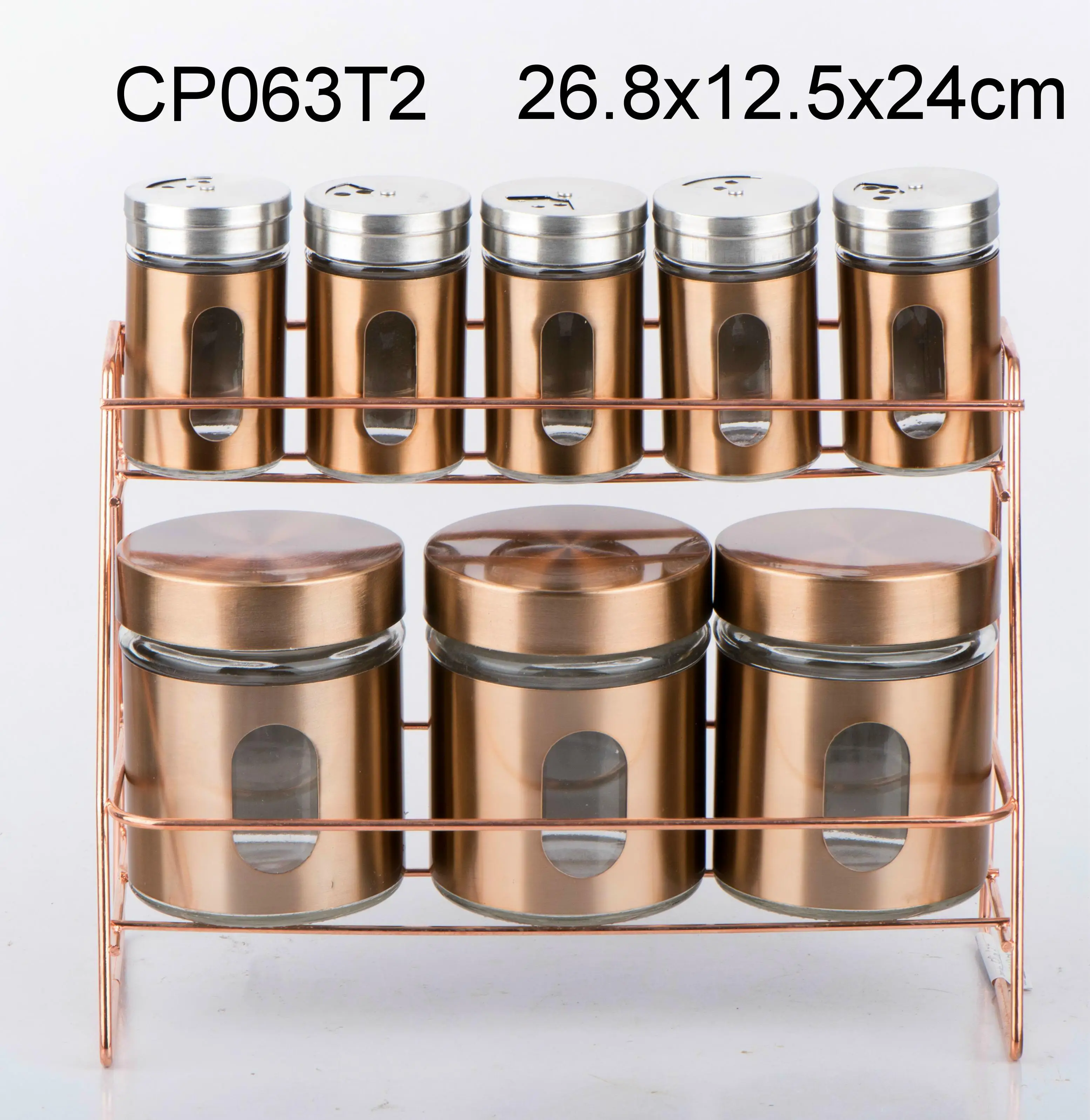 8pcs Sealed Glass Salt Pepper Canister Storage Jar Set