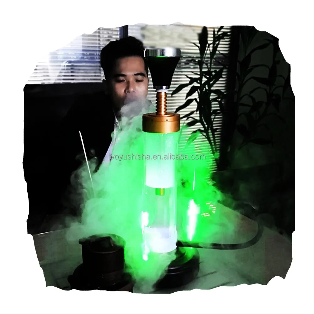 Acrylic Shisha Hookah with Laser Light - Chargeable Hukka