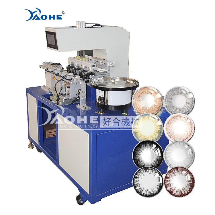 4 color mini contact lenses pad printing machine with automatic feeding ...