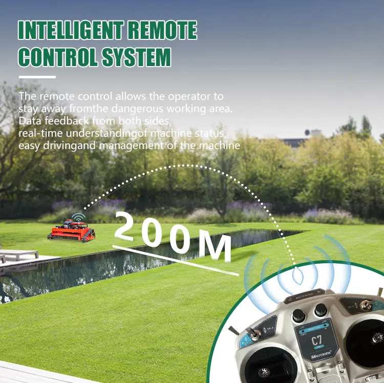 Loncin 452cc Engine Remote Control Lawnmower - Garden Robot