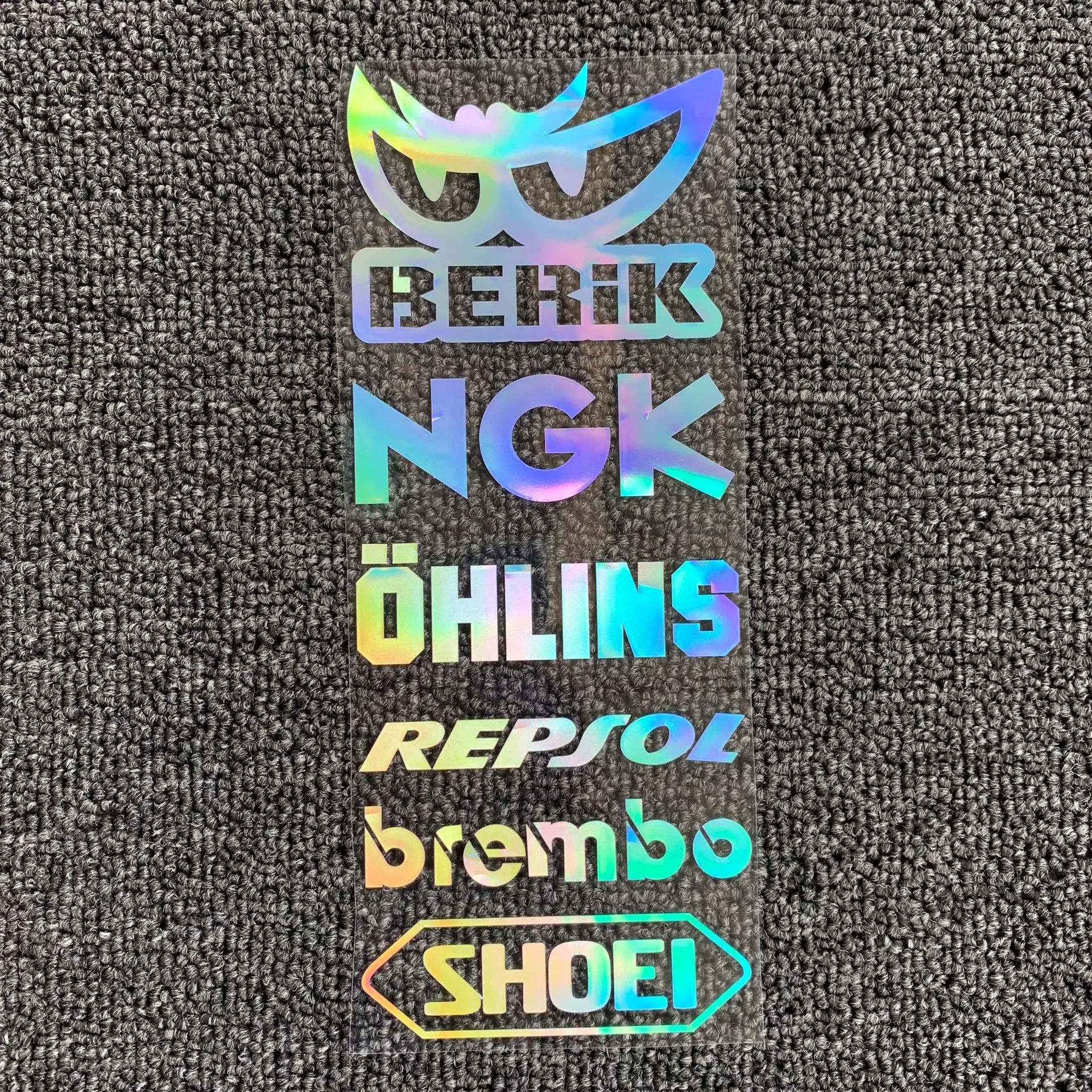 Sponsor Laser Sticker Reflective Car Motorcycle Helmet Waterproof Calf ...