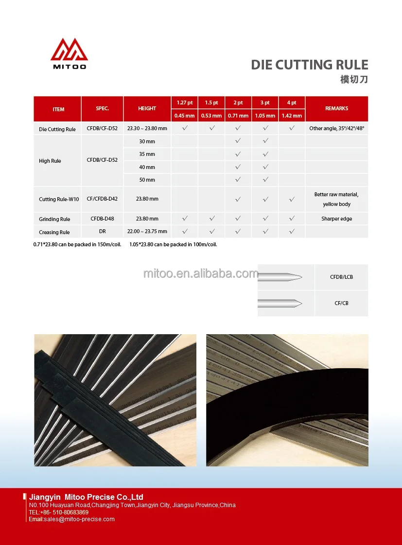 Creasing Rule Steel Cutting Blade for Rotary Die - METKEEN