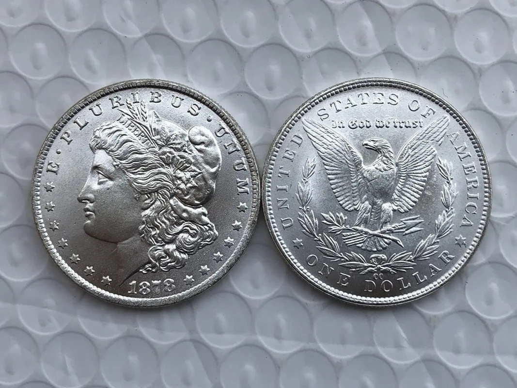 Wholesale 96 pieces Set of 1878-1921 Shiny Morgan Silver Plated ...