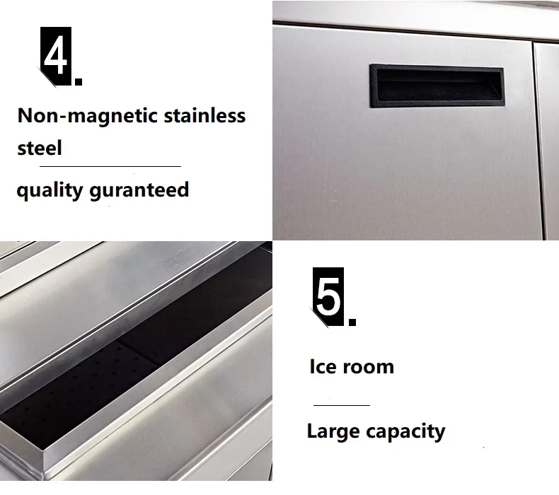 Cocktail Bar Counter Design - Stainless Steel Movable Station