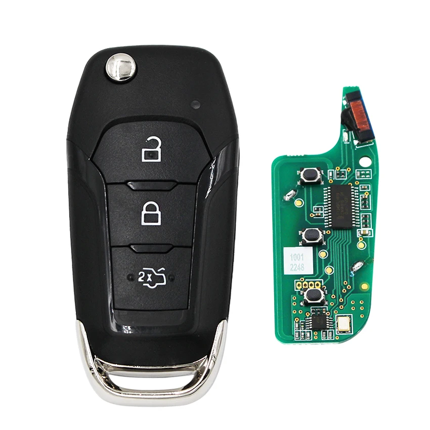 3 Buttons Flip Remote Key Fob 315/433mhz N5f-a08taa Id49 For Ford S-max ...