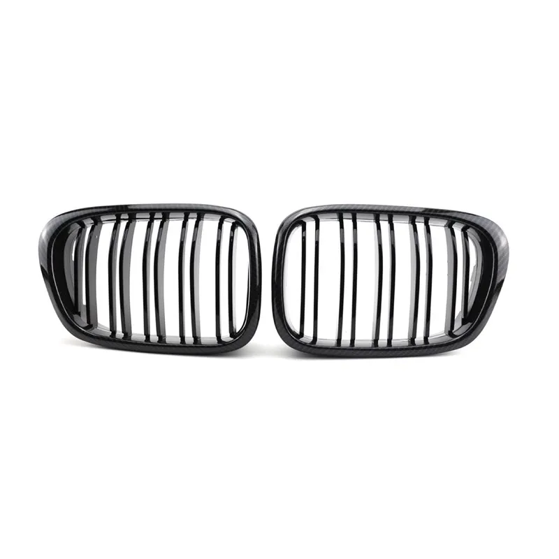 Carbon Fiber Pattern Front Grille For 2002-2004 Bmw 5 Series E39 520i ...