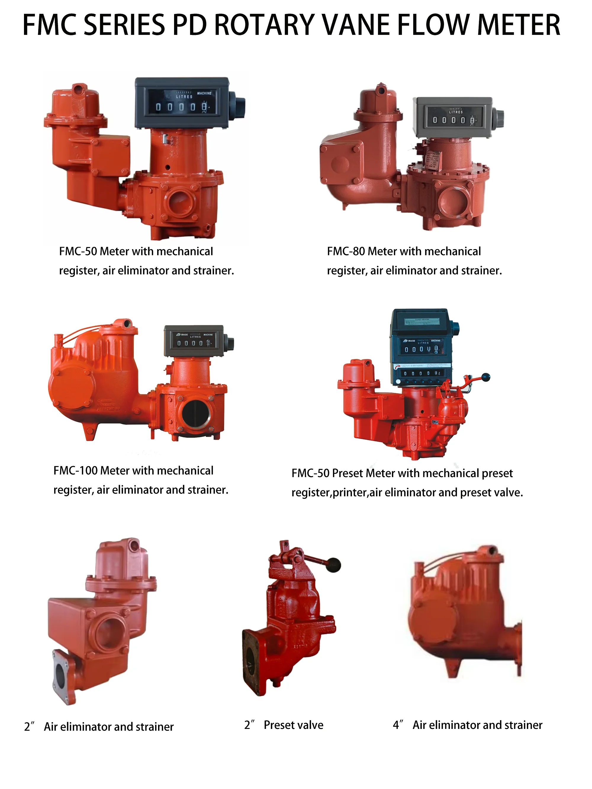 2 Inch Smith Customizable Rotary Vane Flow Meter for Oil Pumps ...