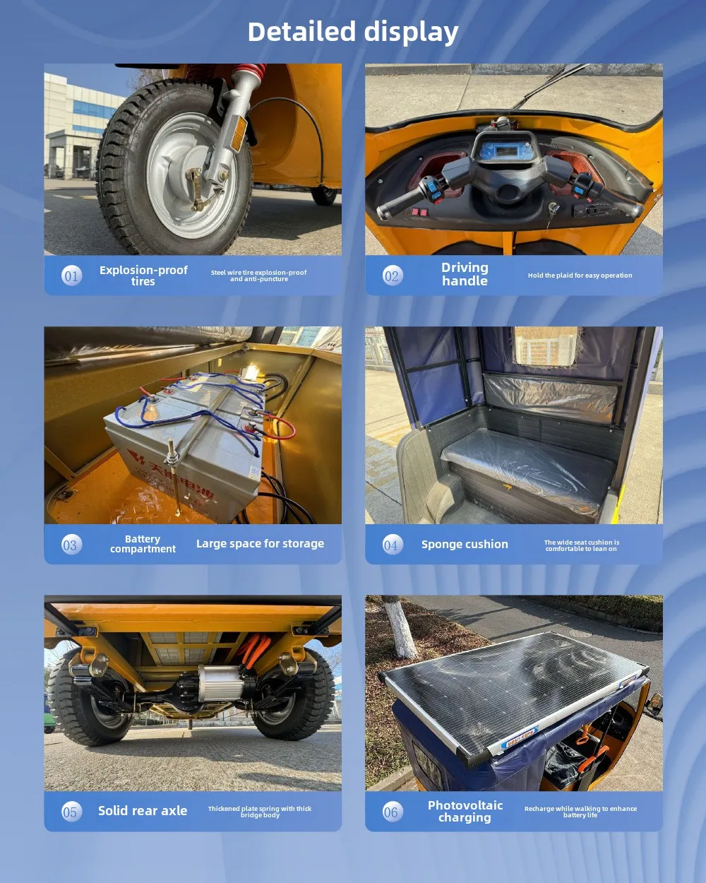 3000W TVS Motor Tricycle - Efficient Passenger Transport