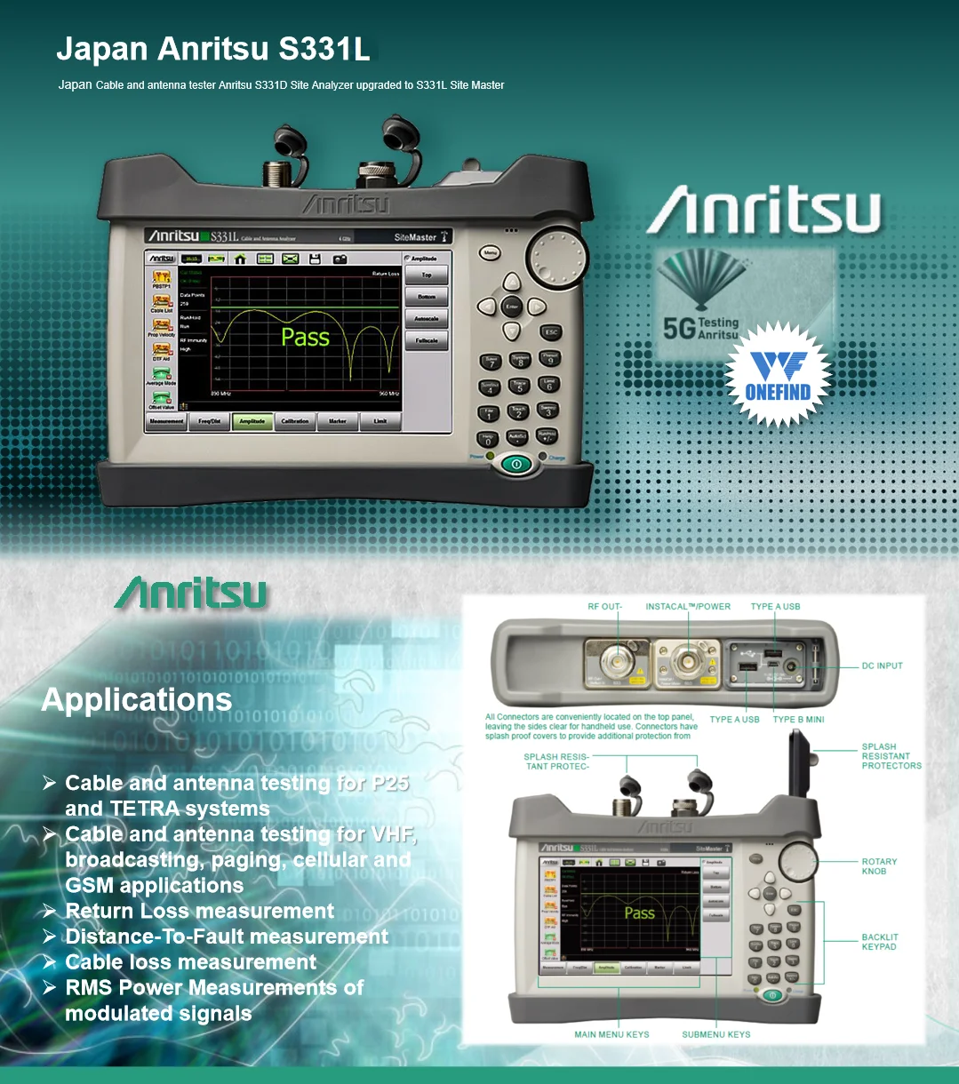Anritsu Vswr Meter Up To 4ghz Anritsu Site Master S331l - Buy Anritsu ...