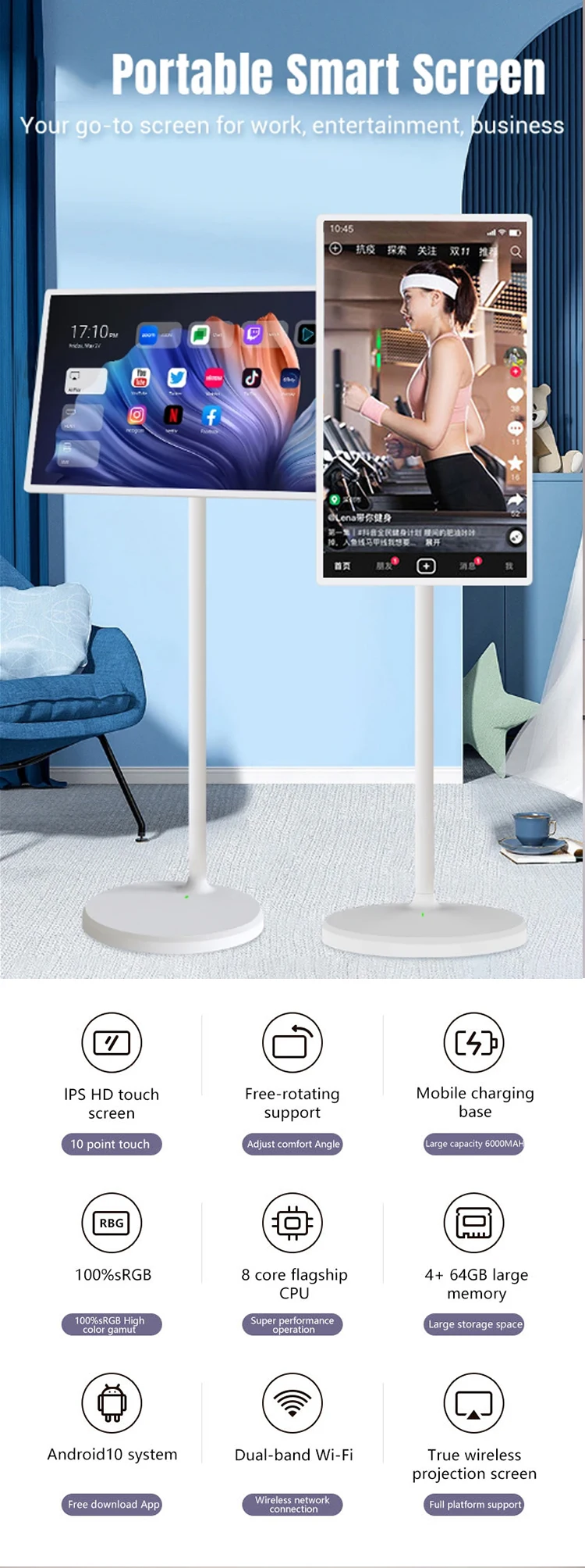 Lg Standby Me Stand By Me Tv 21.5 27 32 Inch Smart Screen Touch Screen ...