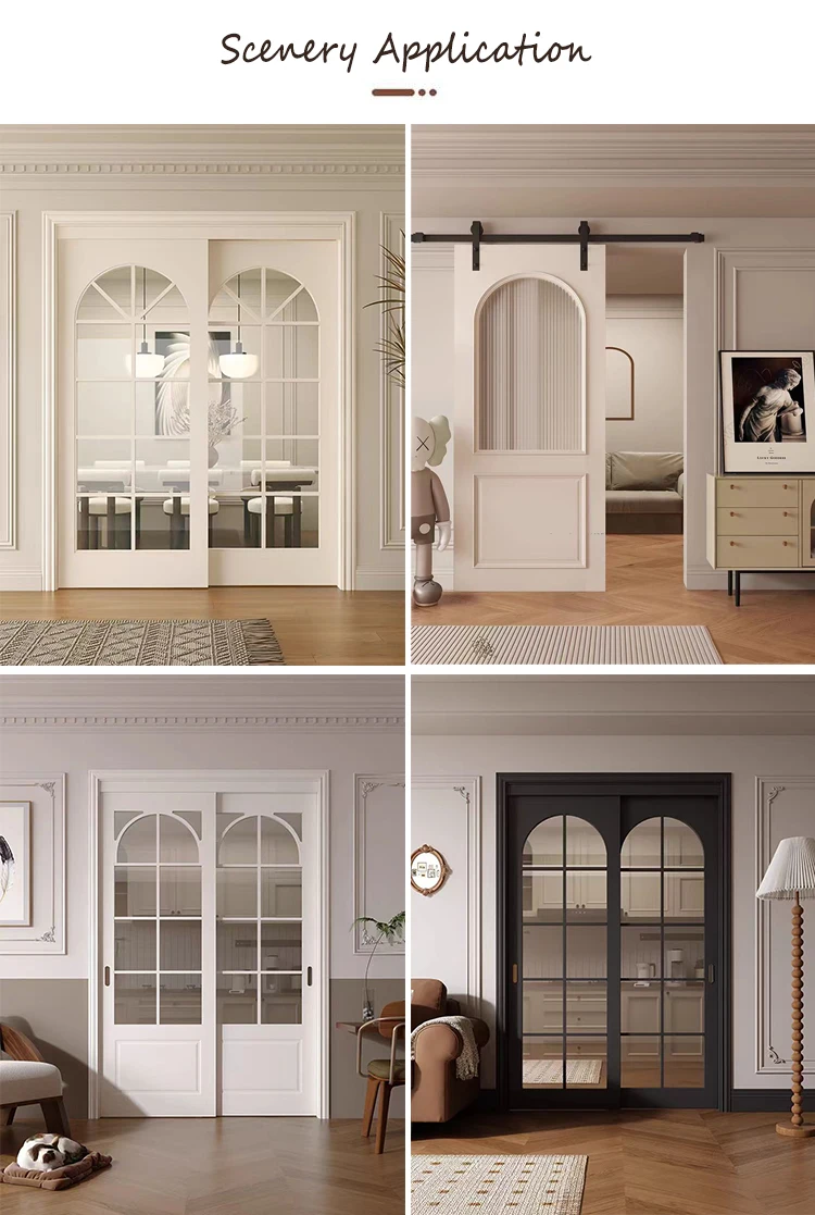 Custom French Style Sliding Doors - Solid Wood Composite