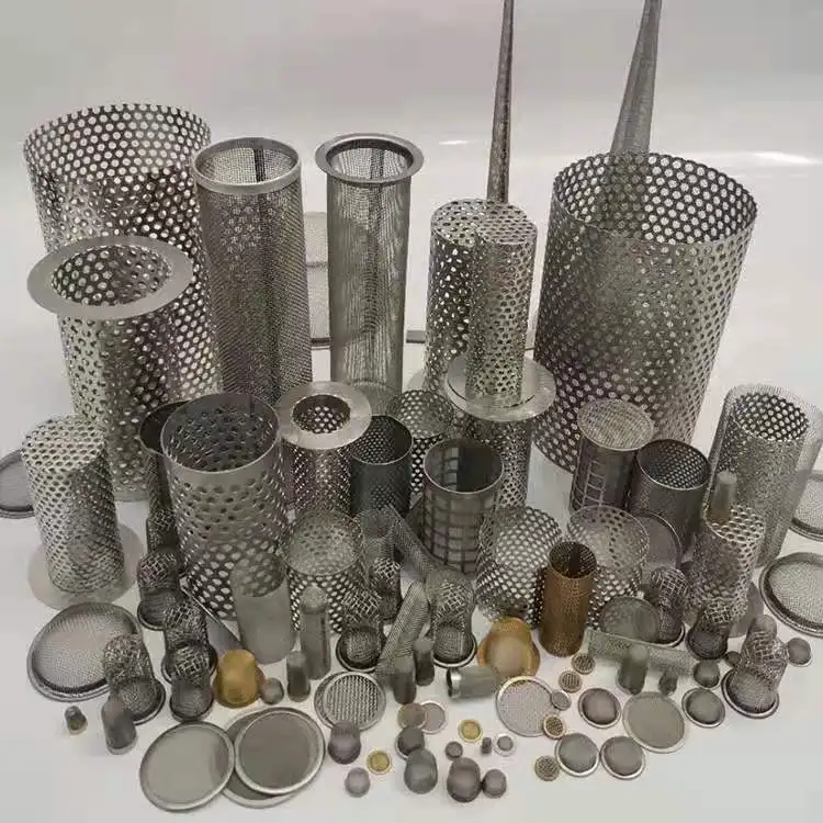 304 Stainless Steel Wire Mesh Filter Element / Metal Custom Wire Mesh ...