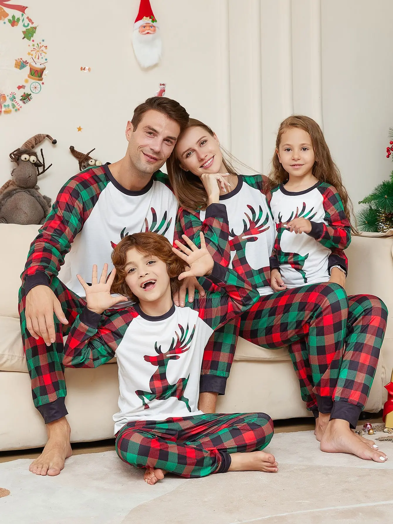 Custom Printed Matching Pj Set Christmas Pajama Family Pajamas Matching ...