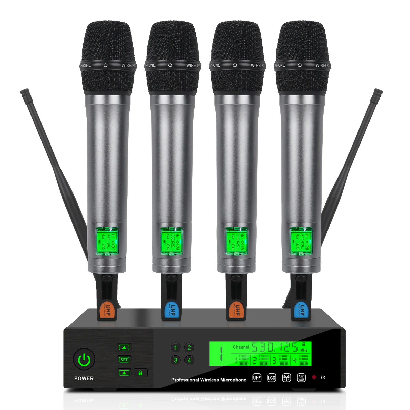4 Channel Uhf Wireless Microphone By Debra WENWEN Wireless Microphone ...
