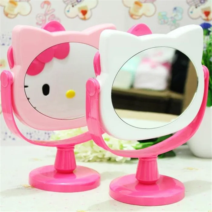 New Cute Hello Dresser Bedroom Table Mirror Kitty Desktop Home Sweet ...