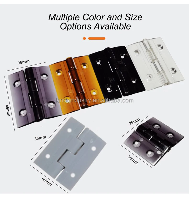 LANDU Clear Transparent Plastic Hardware Mini Acrylic Hinges for Box ...