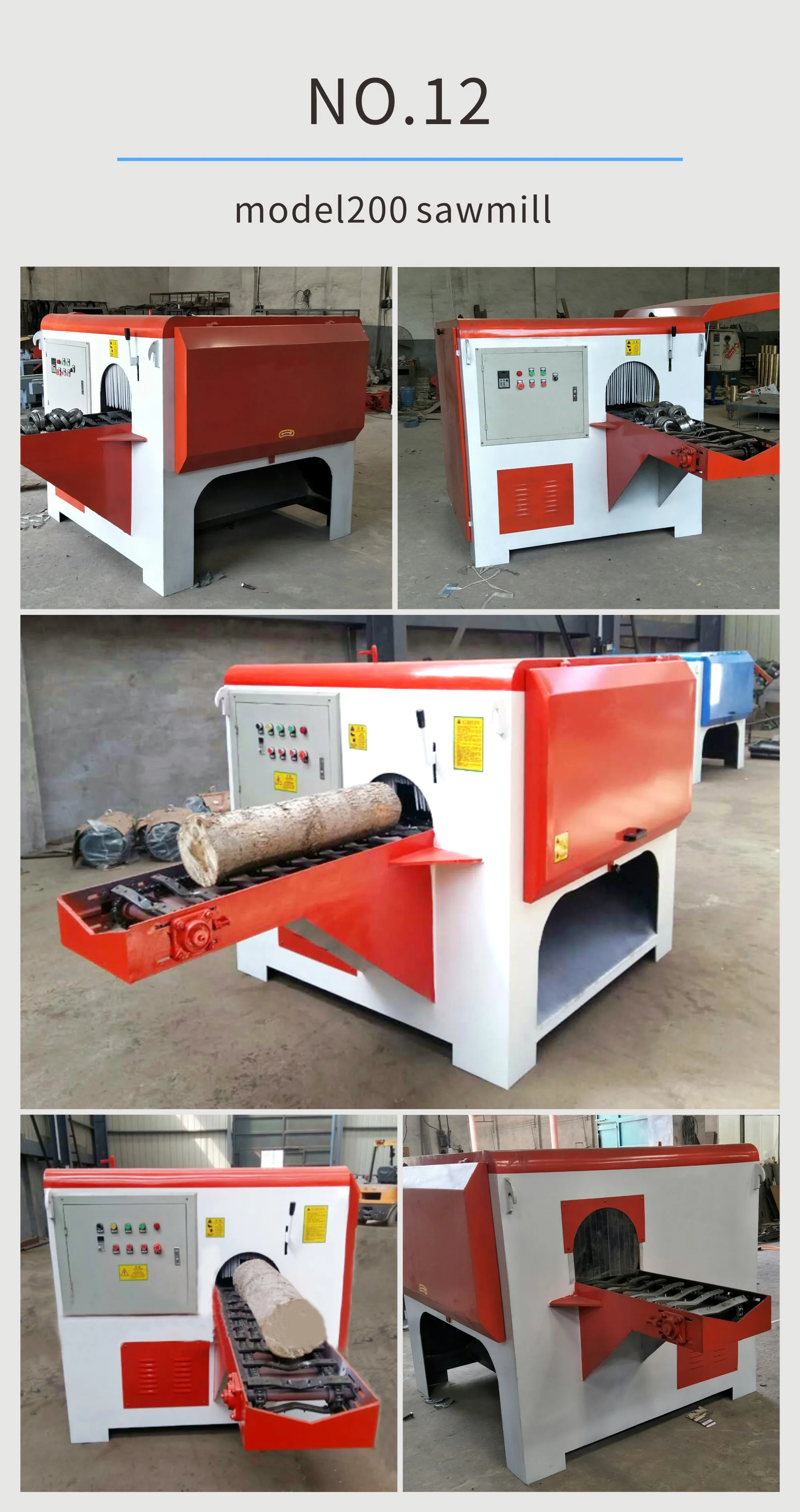 Neweek With Conveyor Round Wood Cutting Timber Multi-blade Sawmill ...