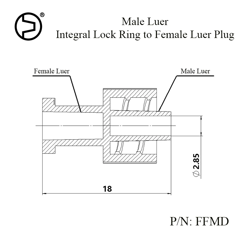 Medical Barbed Male Luer Integral Lock Ring Plug Female Luer Thread ...