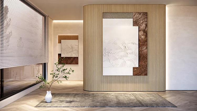 Light Curved Oak Wood Slat Wall Panel 600 X 2700 Acoustic Panel Graphic ...