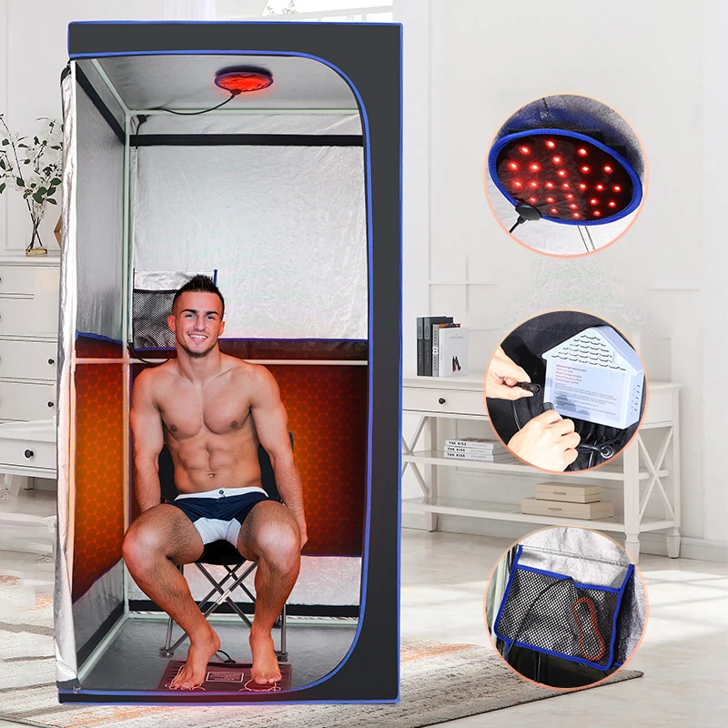 Custom Portable Sauna Full Body Far Infrared Box Home Dry Steam Room ...
