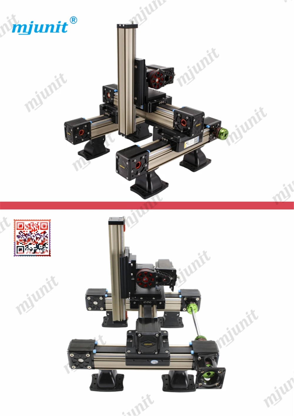 Mjunit XYZ 3 Axis Linear Module Synchronous Belt Slide Precision Linear Guide Gantry ...