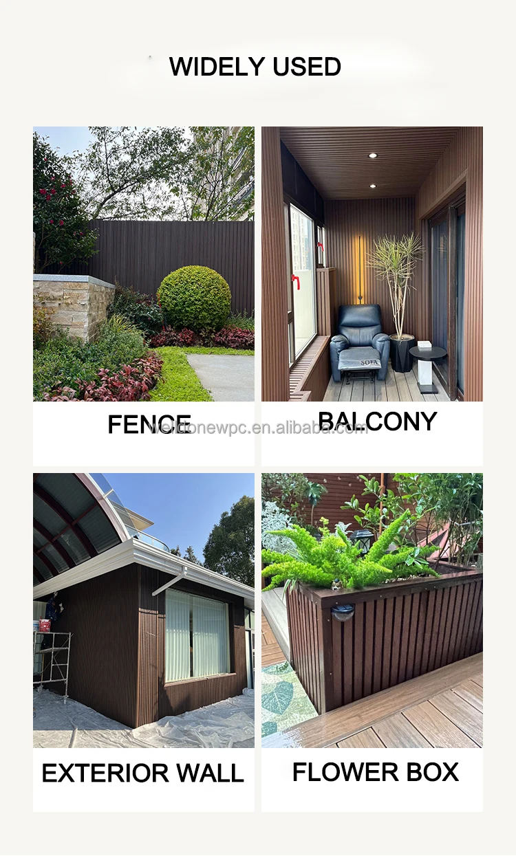 Waterproof Wpc Wall Panel Slatted Composite Cladding Board - Buy Wpc ...