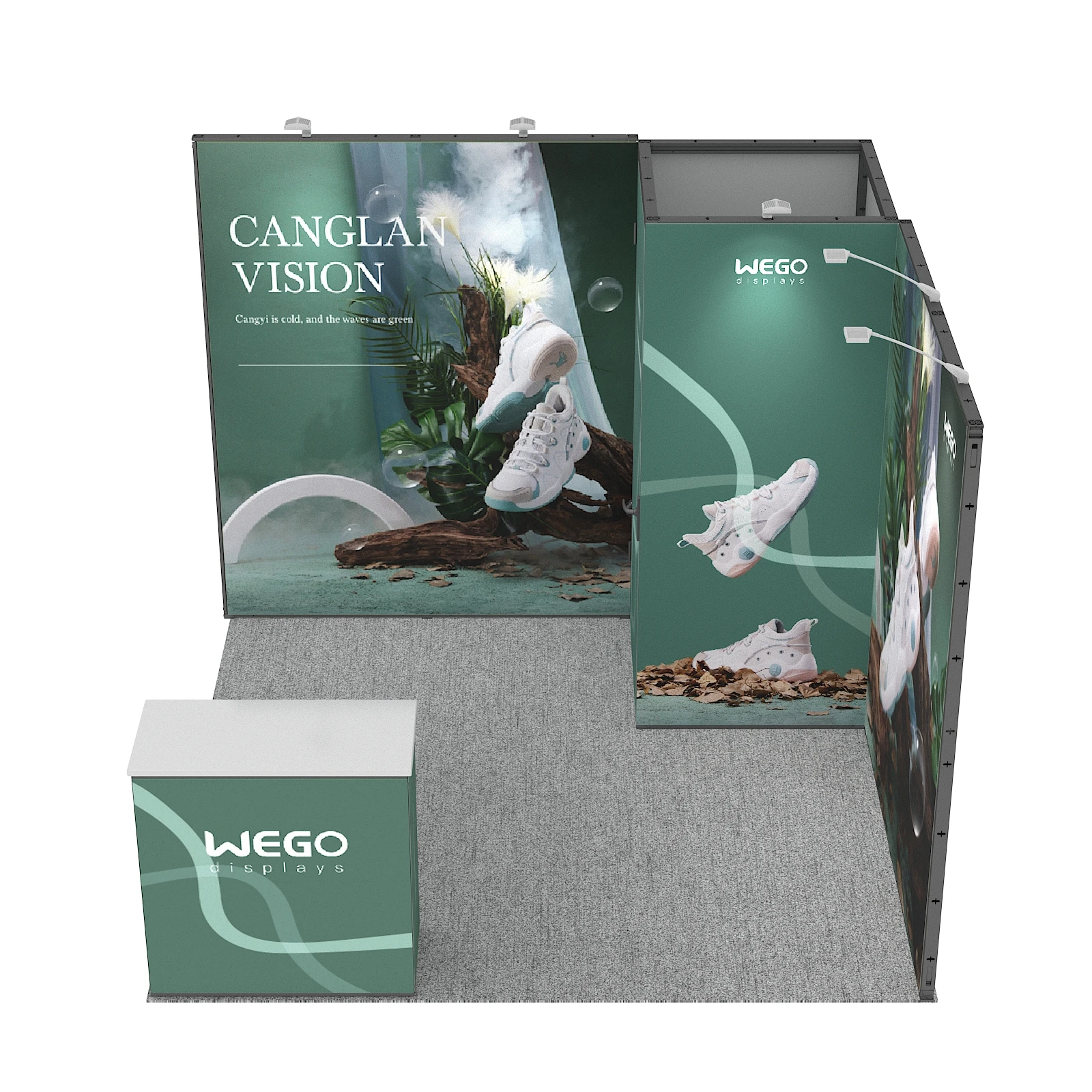 3x3 Expandable Trade Show Booth - Easy Setup & Storage