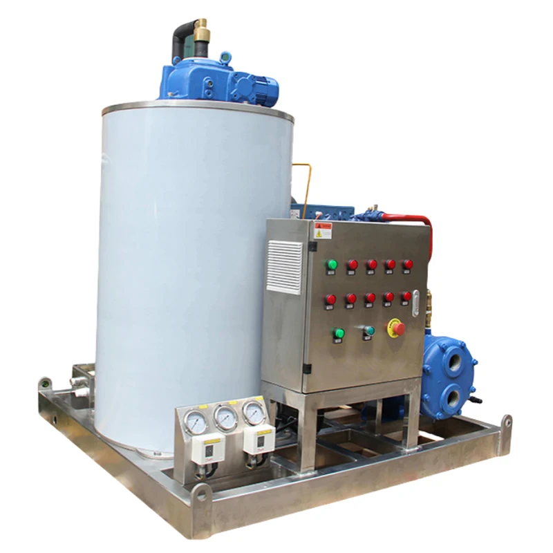 3T Seawater Flake Ice Machines Fish Market Flake Ice Making Machine For ...