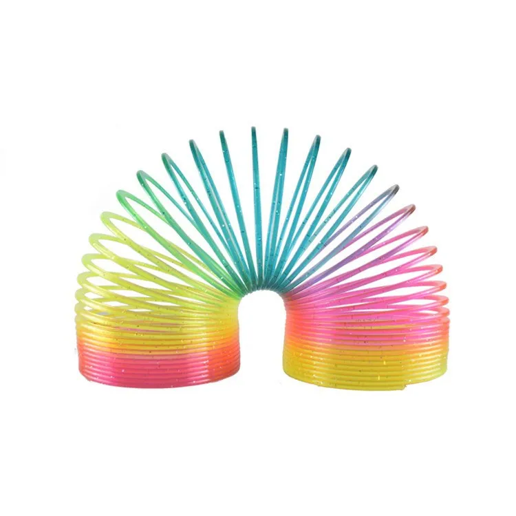 Large Rainbow Compression Coil Spring Metal Slinky Magic Toy SpringHot ...