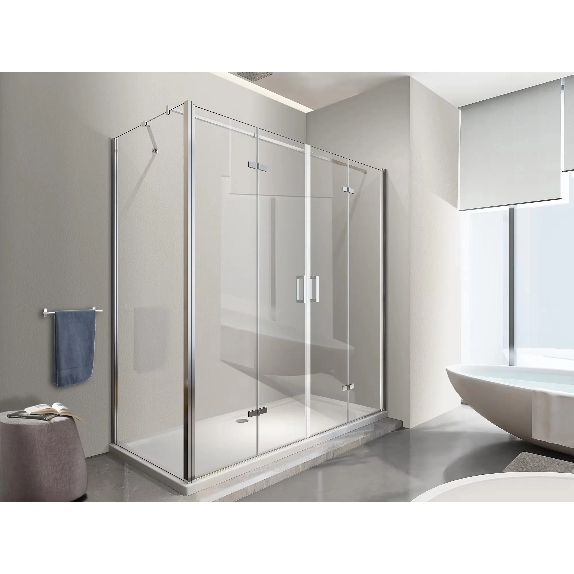 New Modern 65-67.5 H190 Transparent Anti-Limescale Shower Box Rooms ...