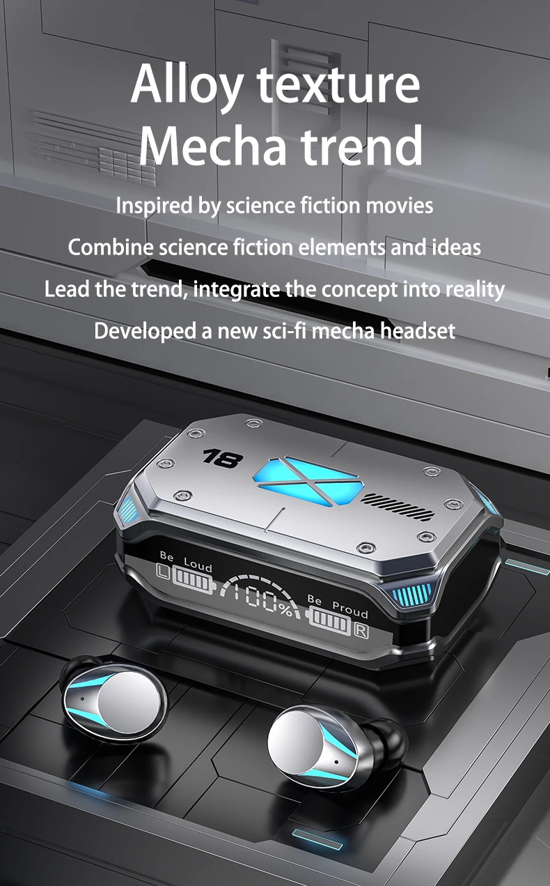 M41 Wireless Headphones Earphones Tws Touch Control Noise Reduction ...