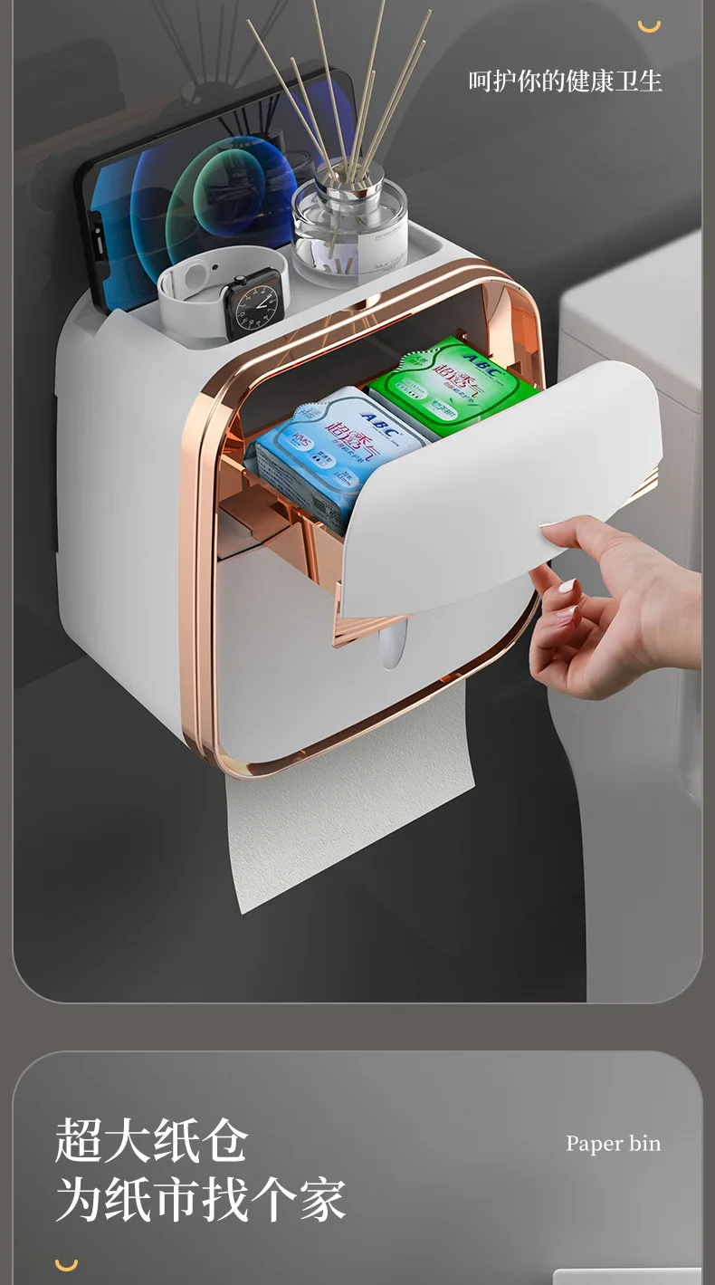 Plastic Wall Mounted Corner Toilet Paper Holder - Sustainable & Space ...