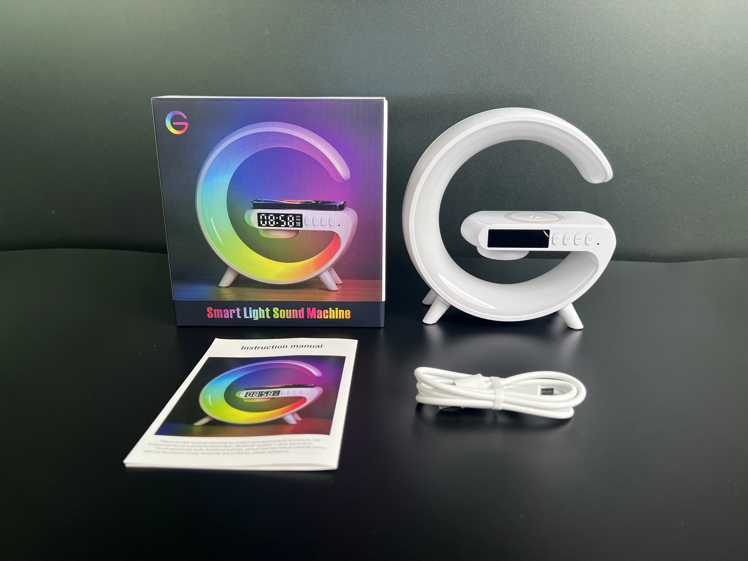 Smart Rgb Night Light Led Atmosphere Desk Lamp Multifunction Alarm ...