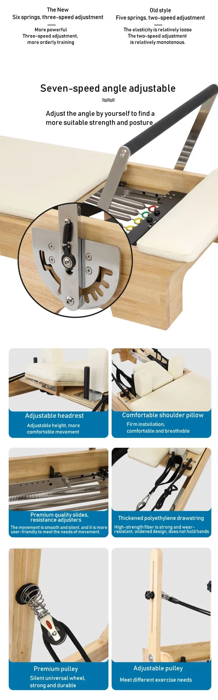 Customized Portable Pilates Reformer Machine for Home Use - OEM Available