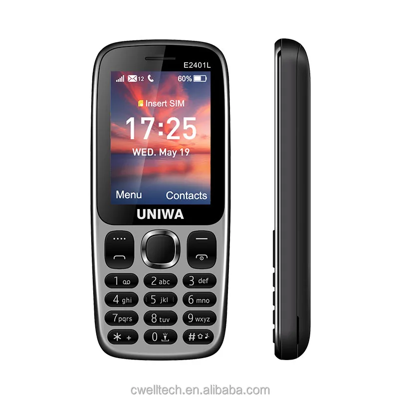 Uniwa E2401l Metal Shell Case Kosher Phone 2.4inch Dual Sim Keypad Fdd ...