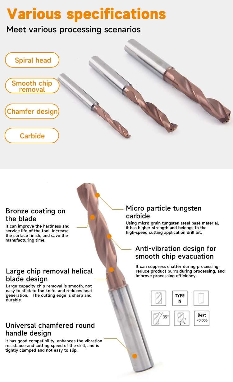 Wholesale Price Cnc Tungsten Carbide Drill Bits Solid Carbide Drill Bit ...