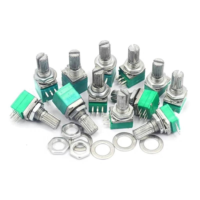 0.05W 9mm Single Turn Carbon Rotary Potentiometer WH09