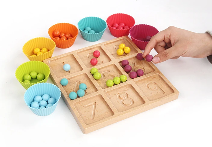 Counting Numbers,Sorting Colors,Tracing Numbers Board Montessori Color ...