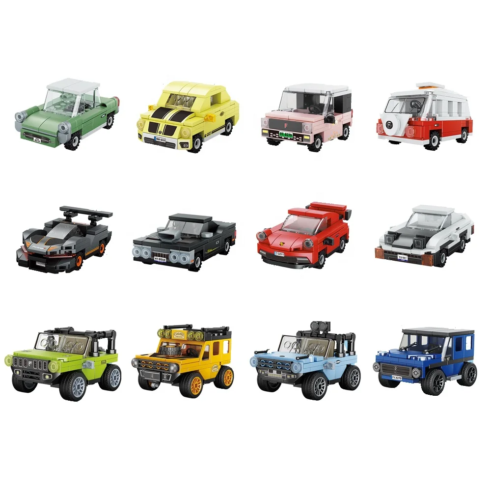 New Product Diy Collectible Model Cars Set Gift Pull Back Car Plastic ...