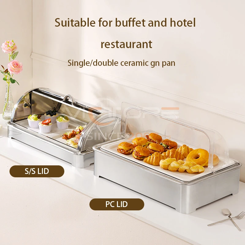 Party Restaurant Buffet Equipment Cooling System Cold Food Display Pans ...