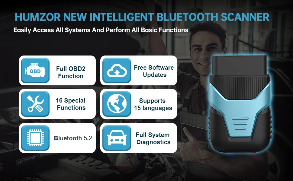 New Products 2024 Humzor Z100 Elite Full System Car Diagnostic Tool ...