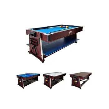 4 In 1 Multifunction Pool Table Game Table Indoor Billiards Tables ...