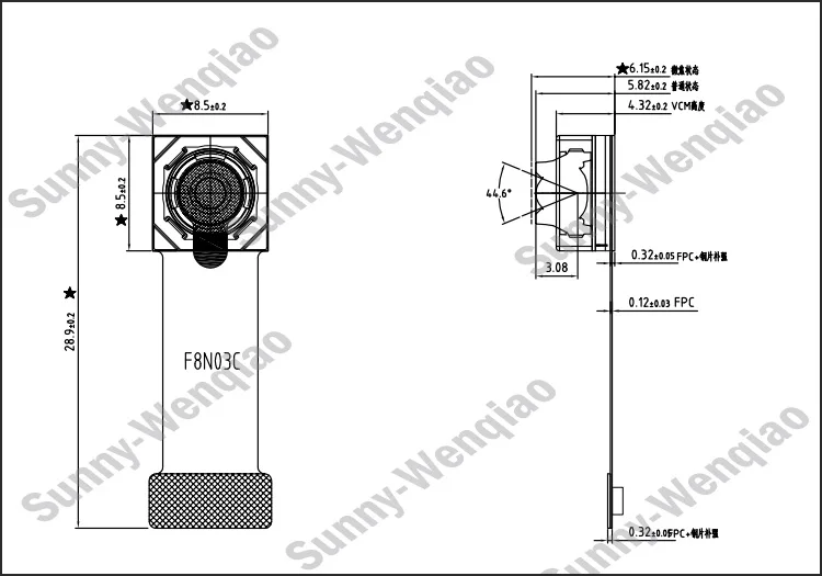 Mini IMX219 HD High Definition Sensor 8MP MIPI FF Fixed Focus Cmos OEM ...
