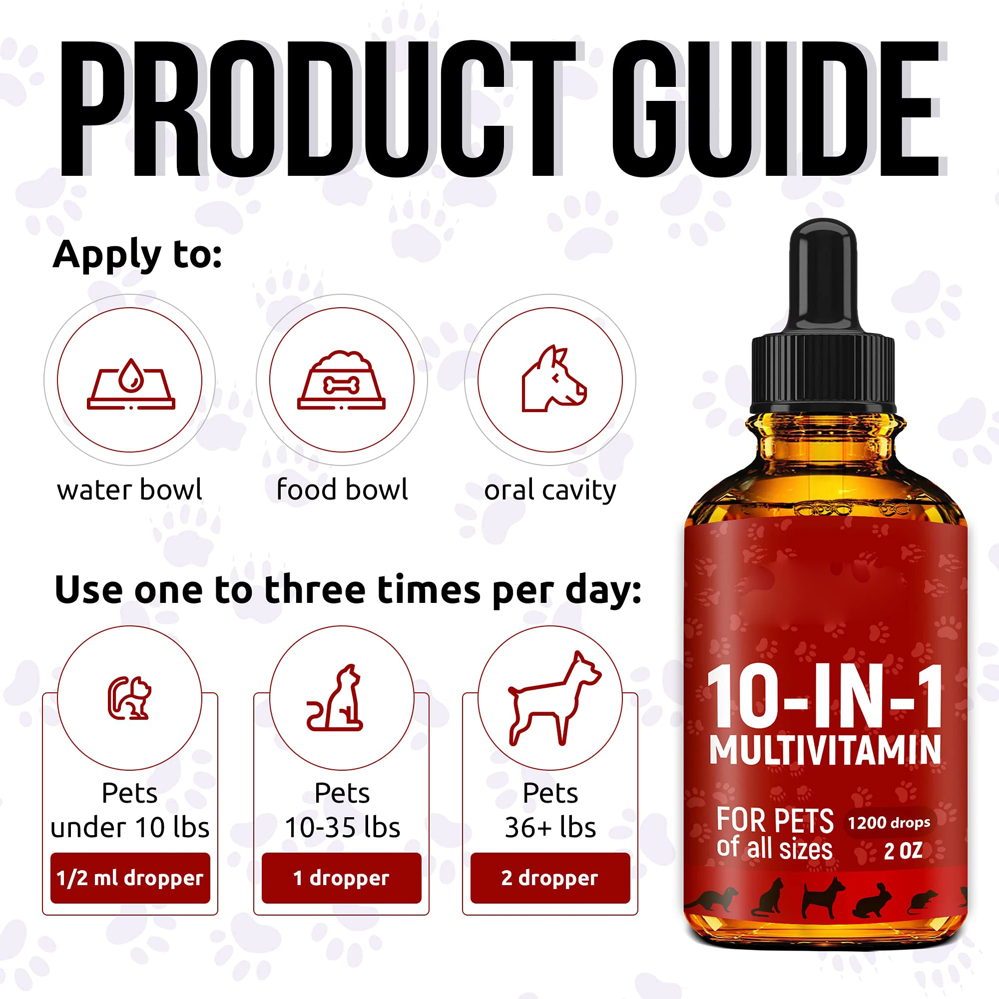 Multivitamin Liquid Drops For Dogs & Cats Pets Vitamin Tinctures ...